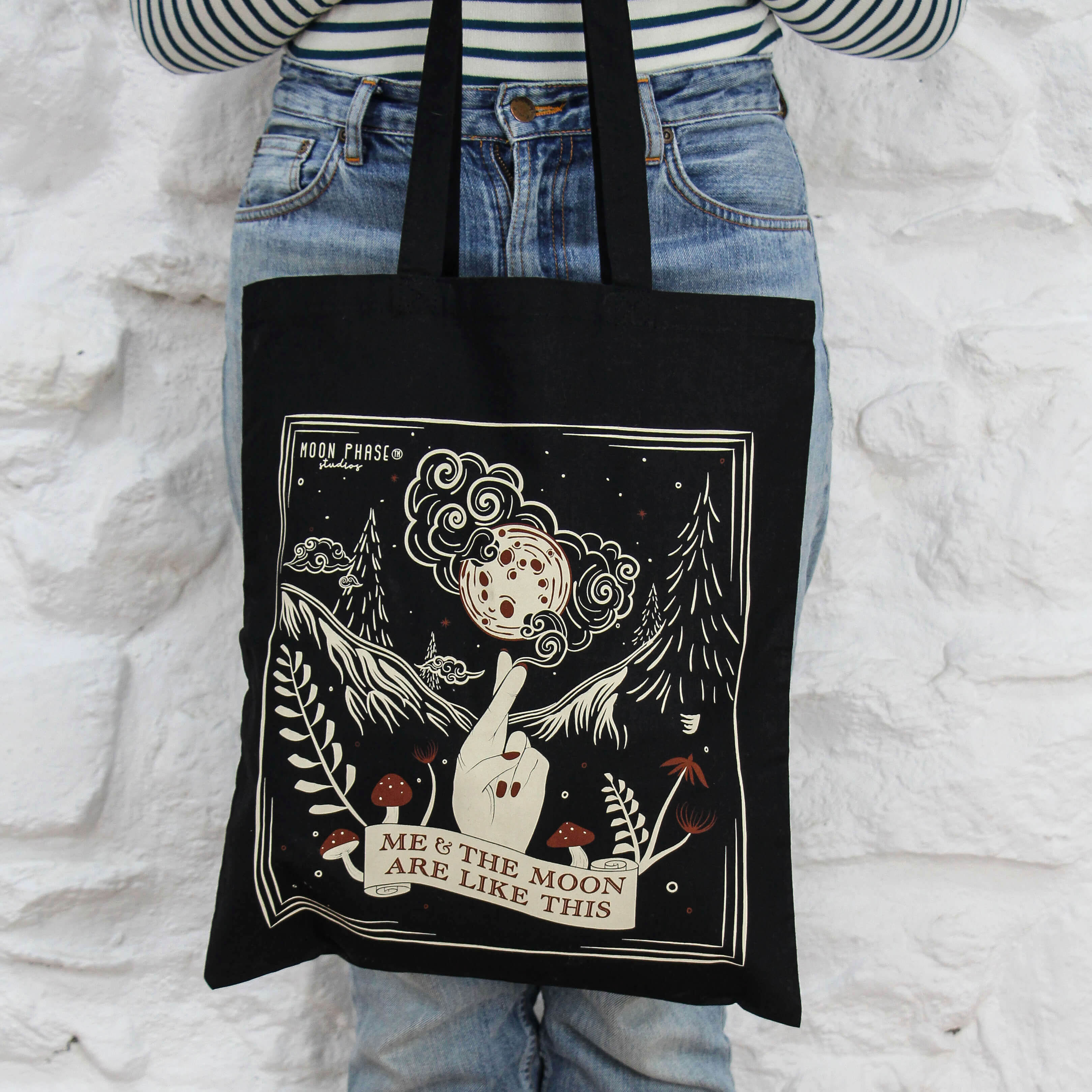 Tote Bag - Me and the Moon – Moon Phase Studio