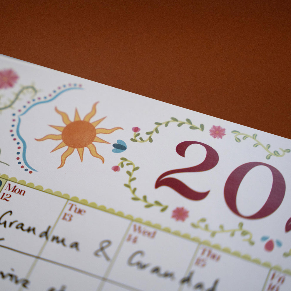 2026 | Wall Planner | Prarie – Moon Phase Studios